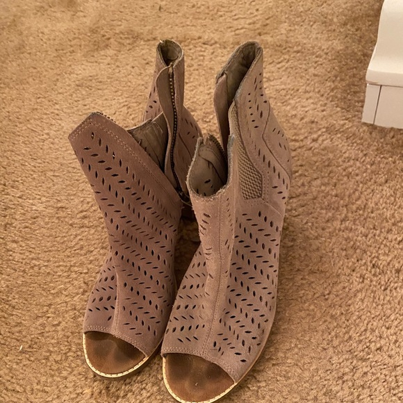 Toms | Shoes | Toms Open Toed Booties | Poshmark